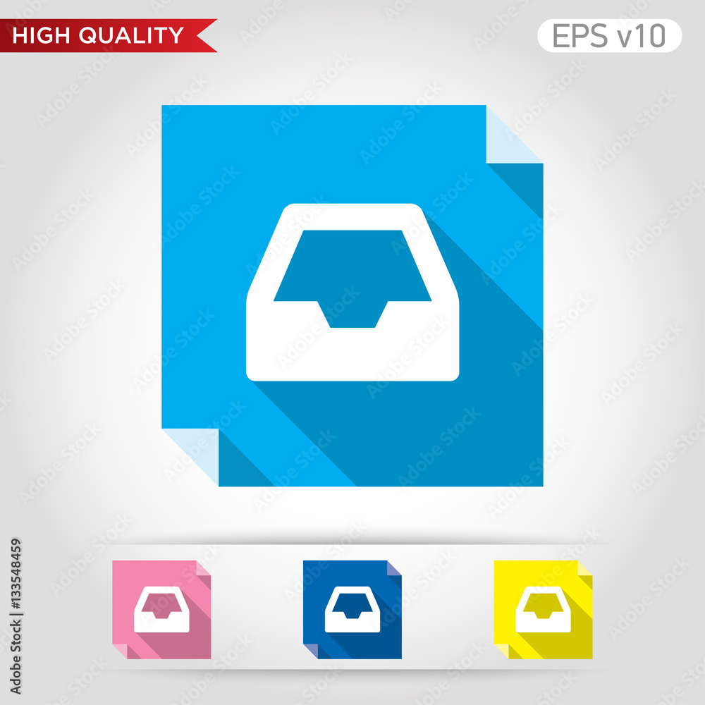 Colored icon or button of box symbol with background Stock Vector ...
