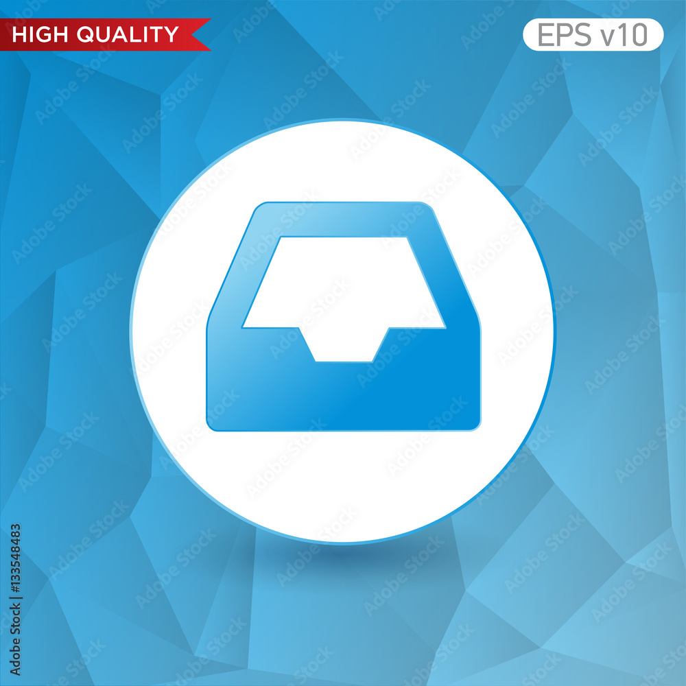 Colored icon or button of box symbol with background Stock Vector ...