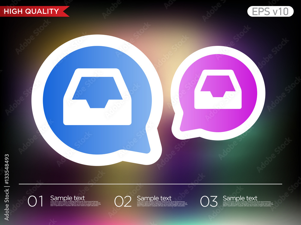 Colored icon or button of box symbol with background Stock Vector ...