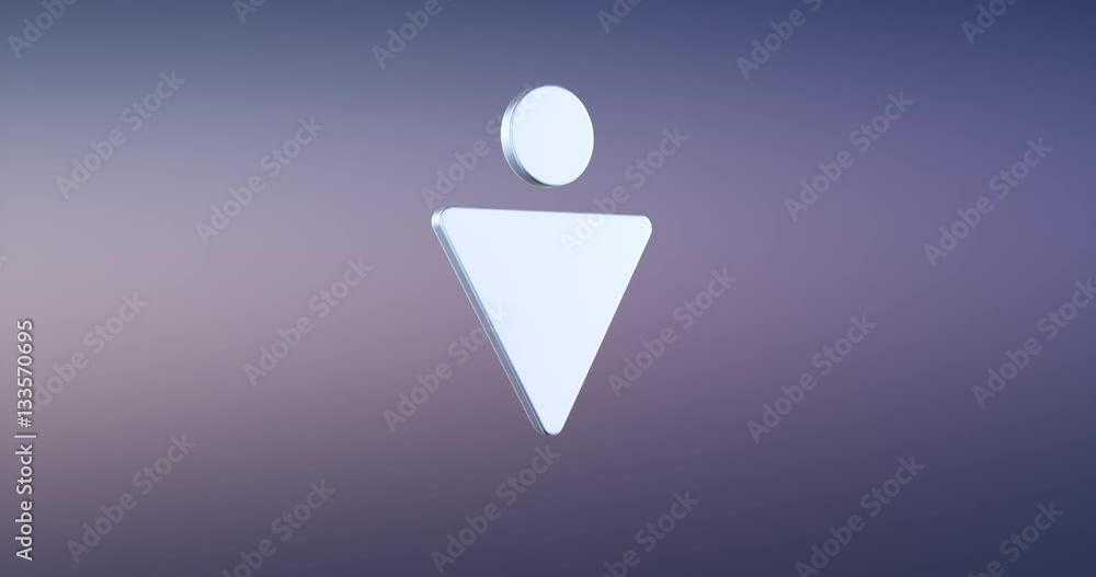 Animated Gents Sign Silver 3d Icon Loop Modules for edit with alpha ...