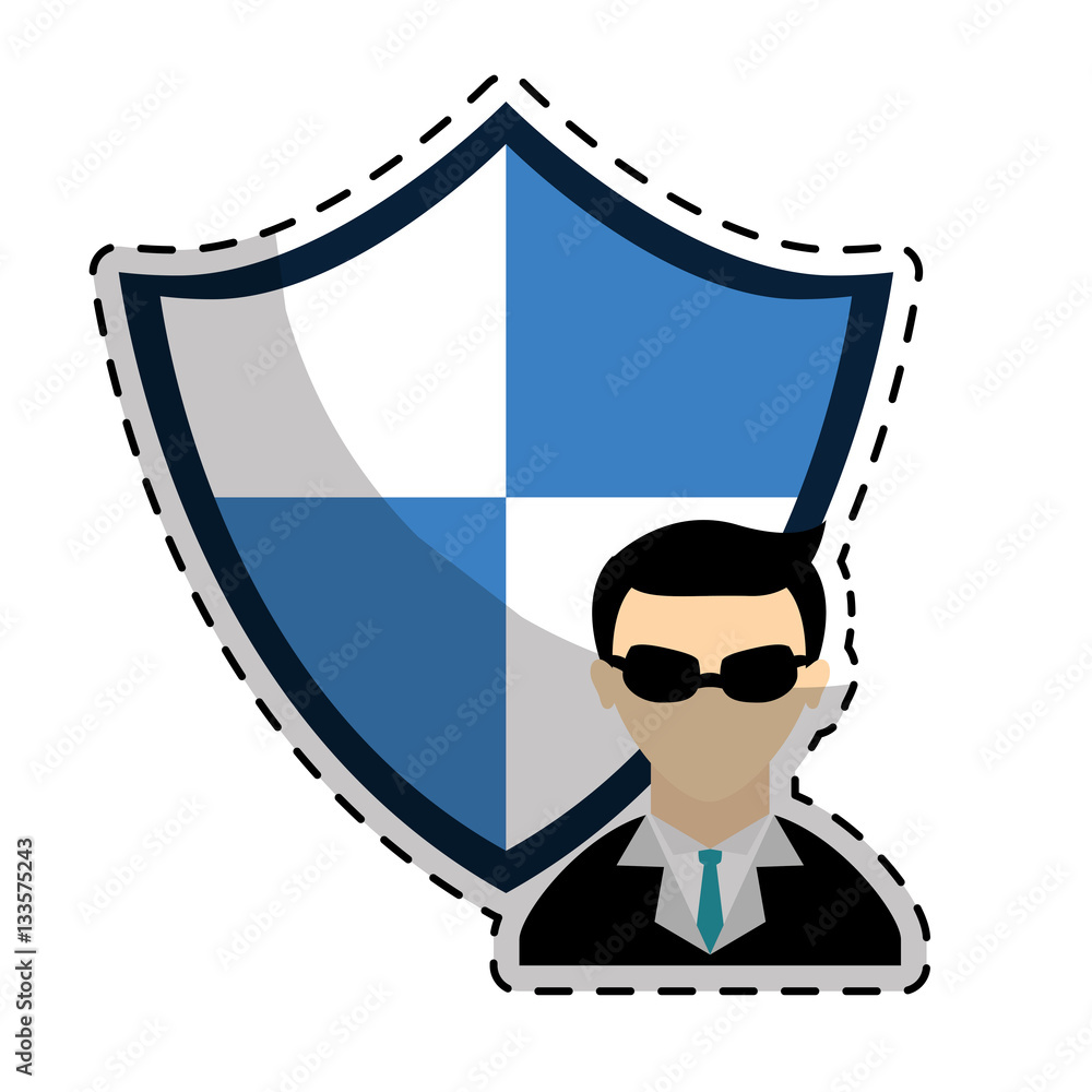 security or safety related icons image sticker vector illustration ...