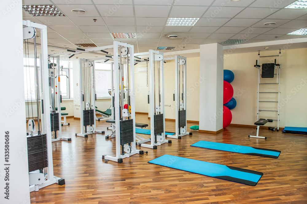 Room for physiotherapy with professional modern equipment Stock Photo ...