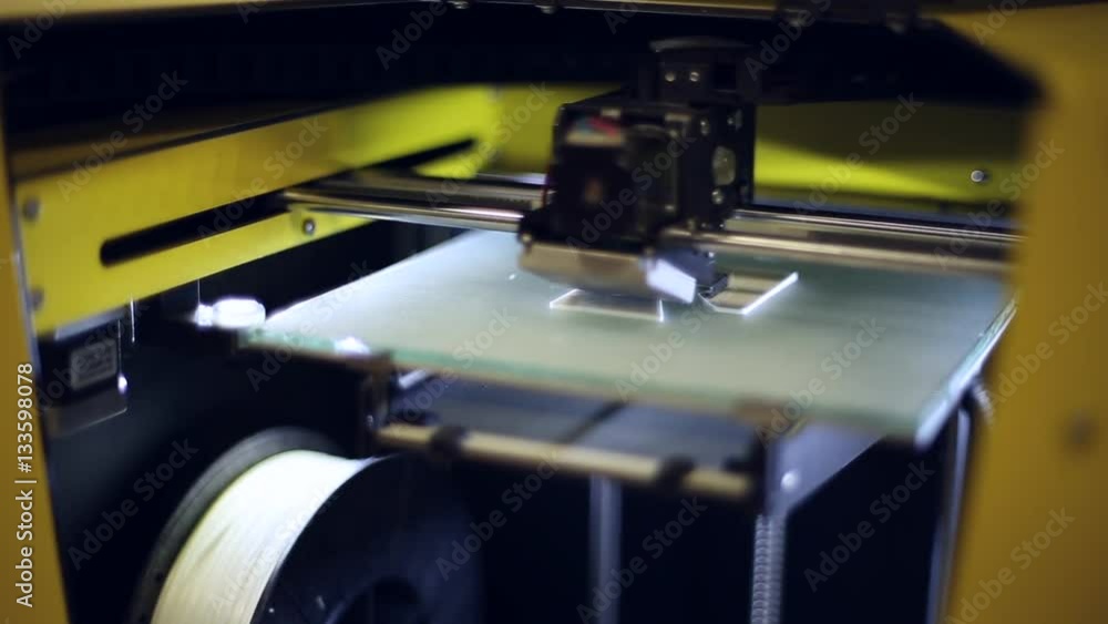 The 3D printer at work, close-up Stock Video | Adobe Stock