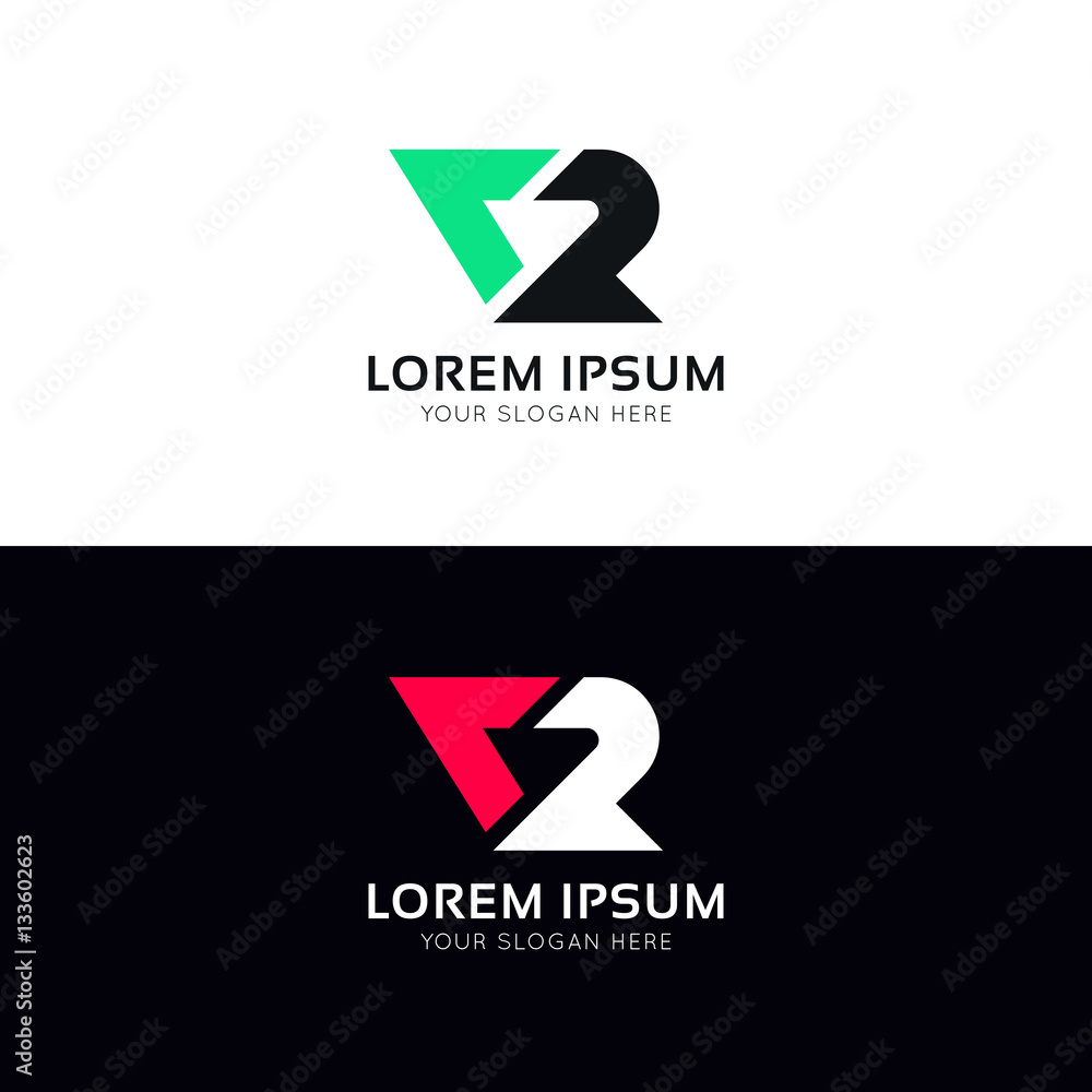 Abstract simple company sign vector icon logo design Stock Vector ...