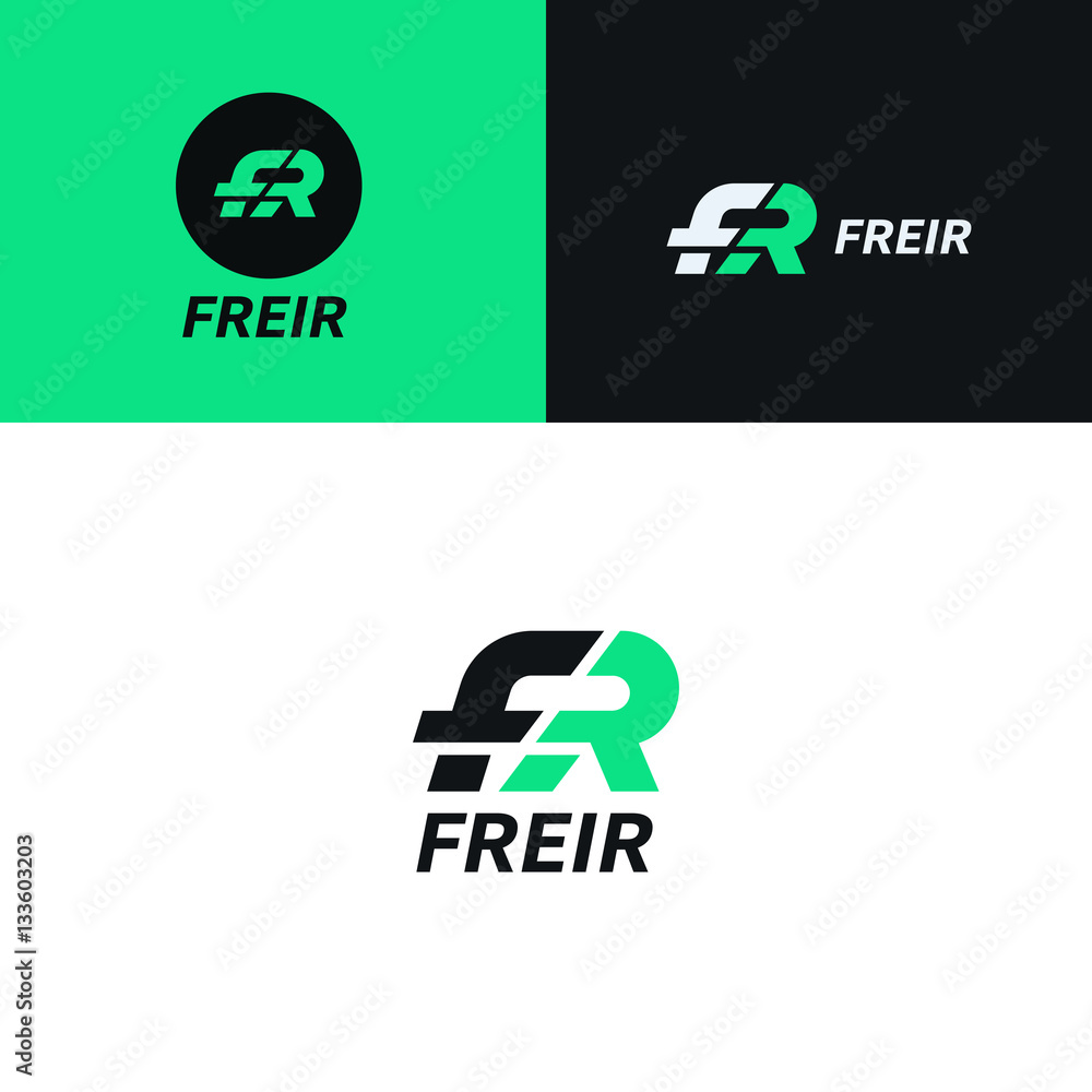 FR logo sign company icon vector design Stock Vector | Adobe Stock