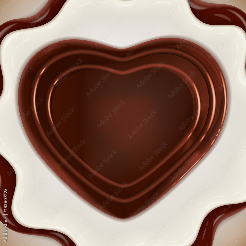 Heart-shaped chocolate candy vector illustration for your design Stock ...