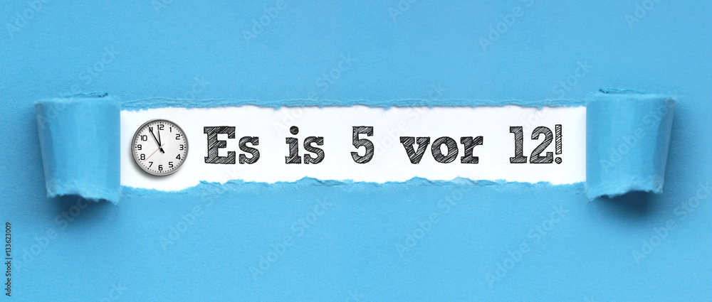 Es ist 5 vor 12 Stock Photo | Adobe Stock