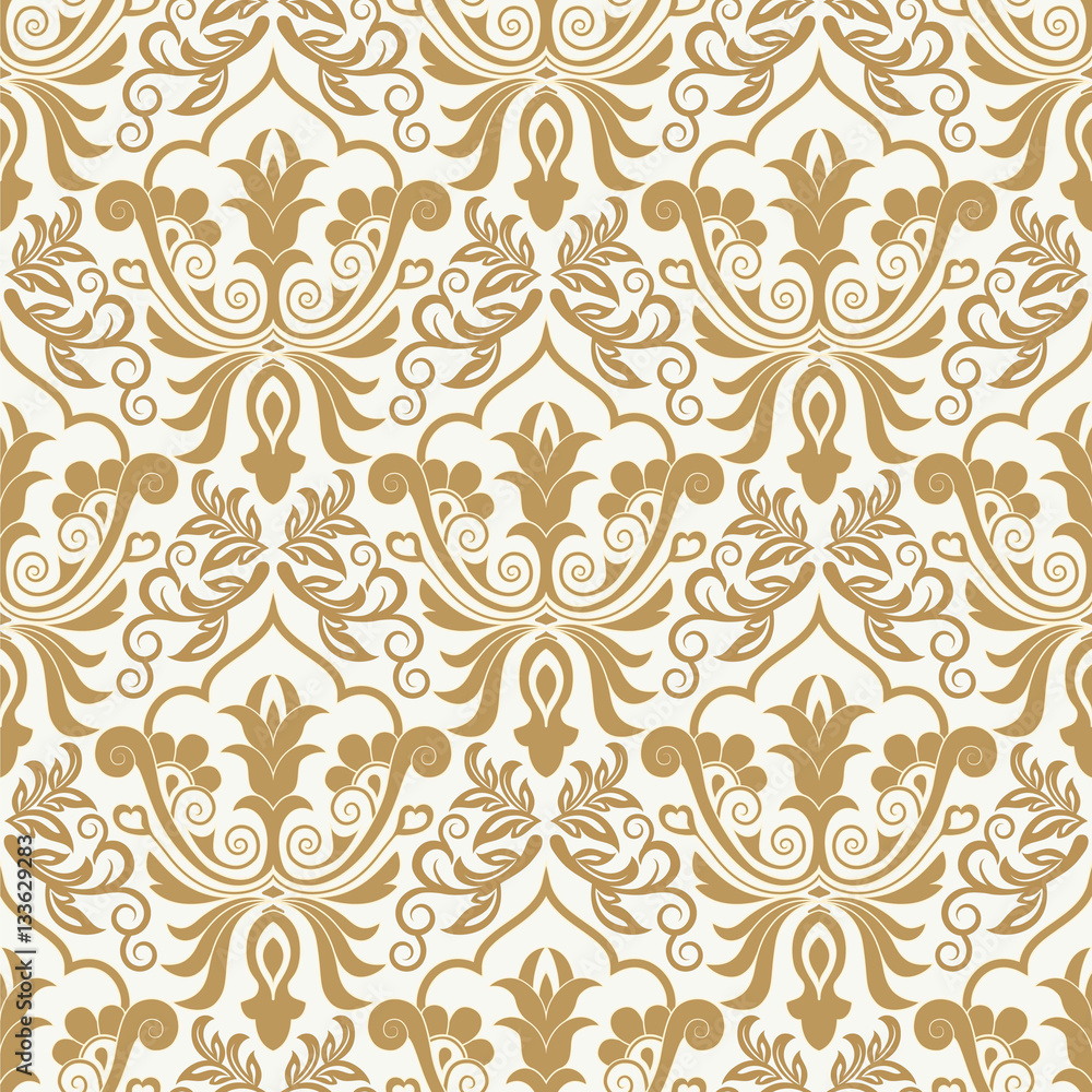 Seamless damask pattern for background or wallpaper design Stock Vector ...