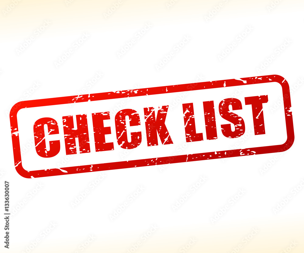 check list text stamp Stock Vector | Adobe Stock