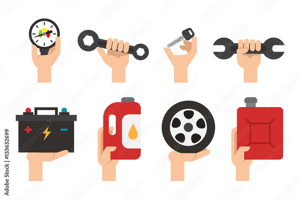 Car Tools Vector
