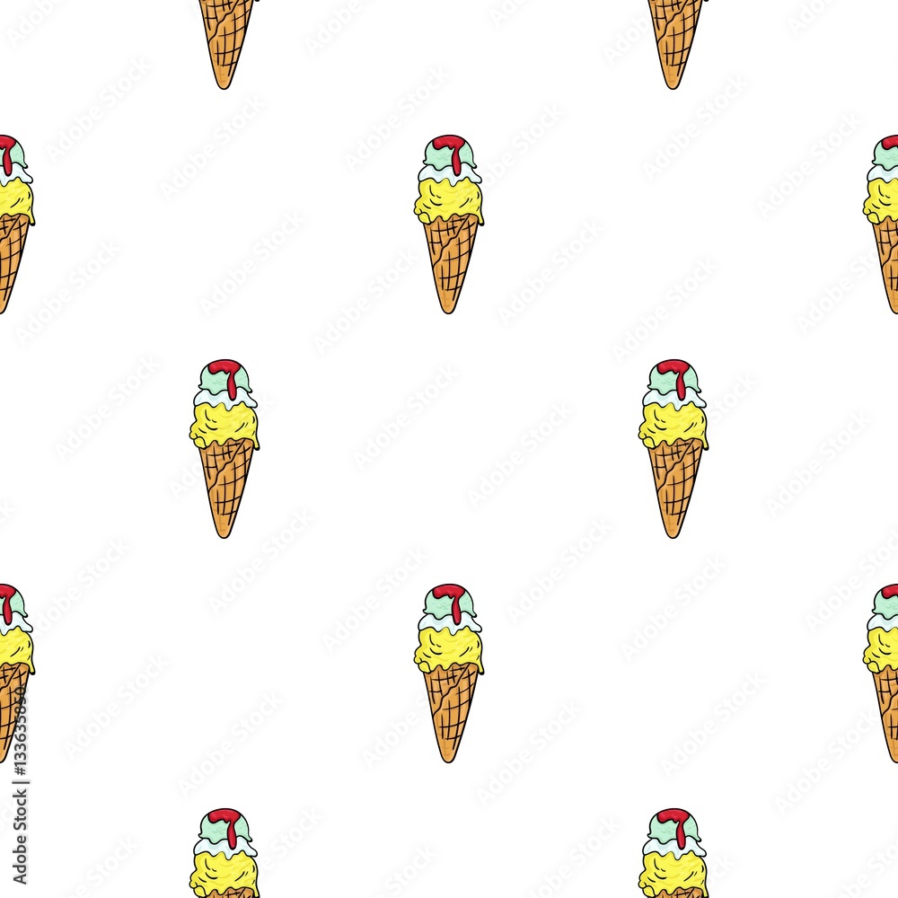 Italian gelato icon in cartoon style isolated on white background ...