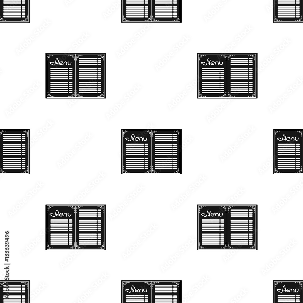 Menu of the restaurant icon in black style isolated on white background ...