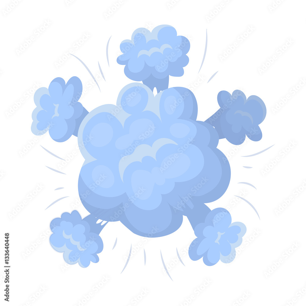 Explosion icon in cartoon style isolated on white background ...