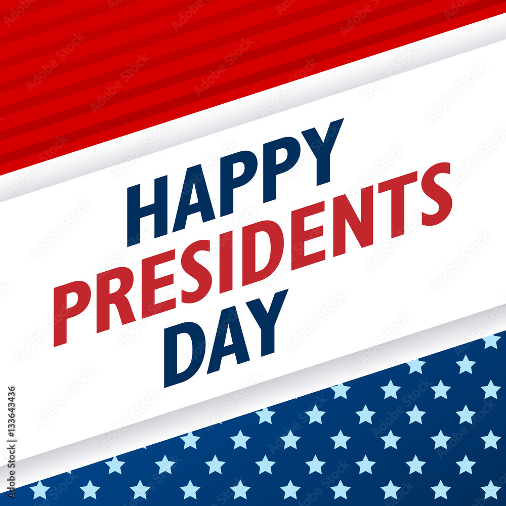 Presidents Day background. USA patriotic template with text, stripes ...
