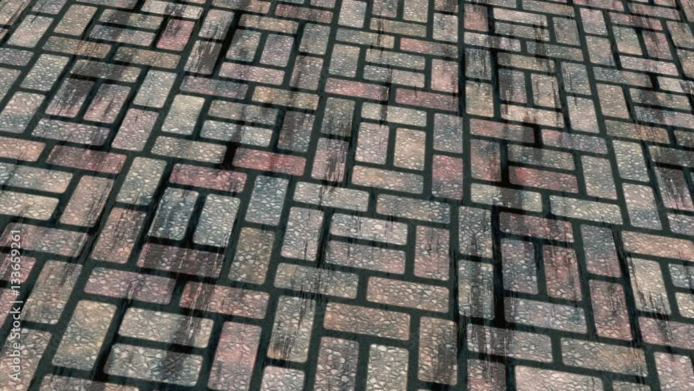 Battered stone floor masonry slipping - Video Footage vídeo de Stock ...