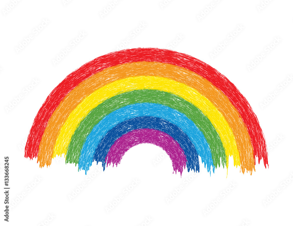 vector colorful rainbow illustration Stock Vector | Adobe Stock