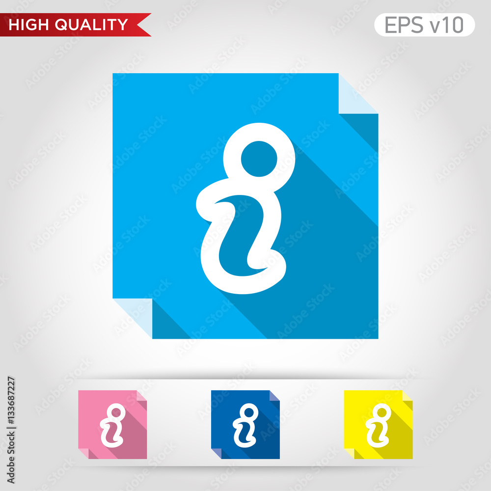 Colored icon or button of info symbol with background Stock ...