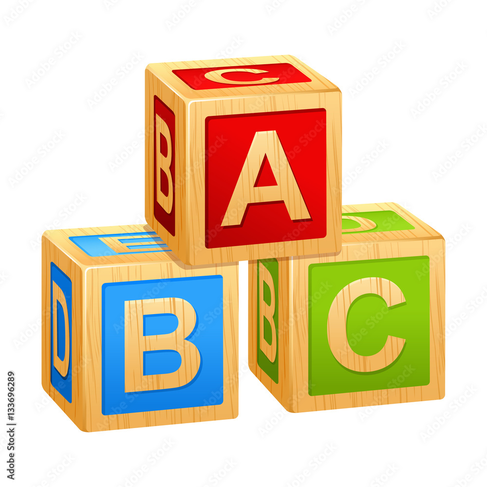 Vetor de alphabet cubes A,B,C do Stock | Adobe Stock