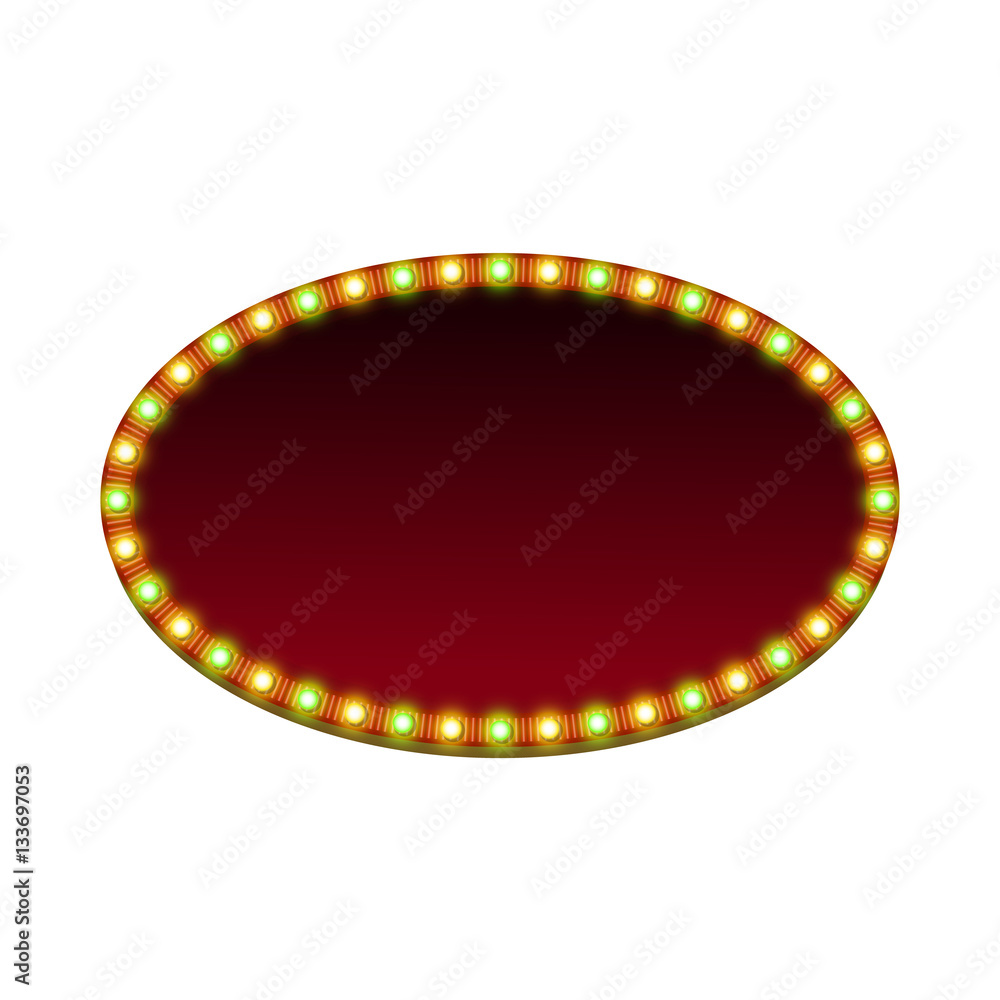 Blank Red Oval