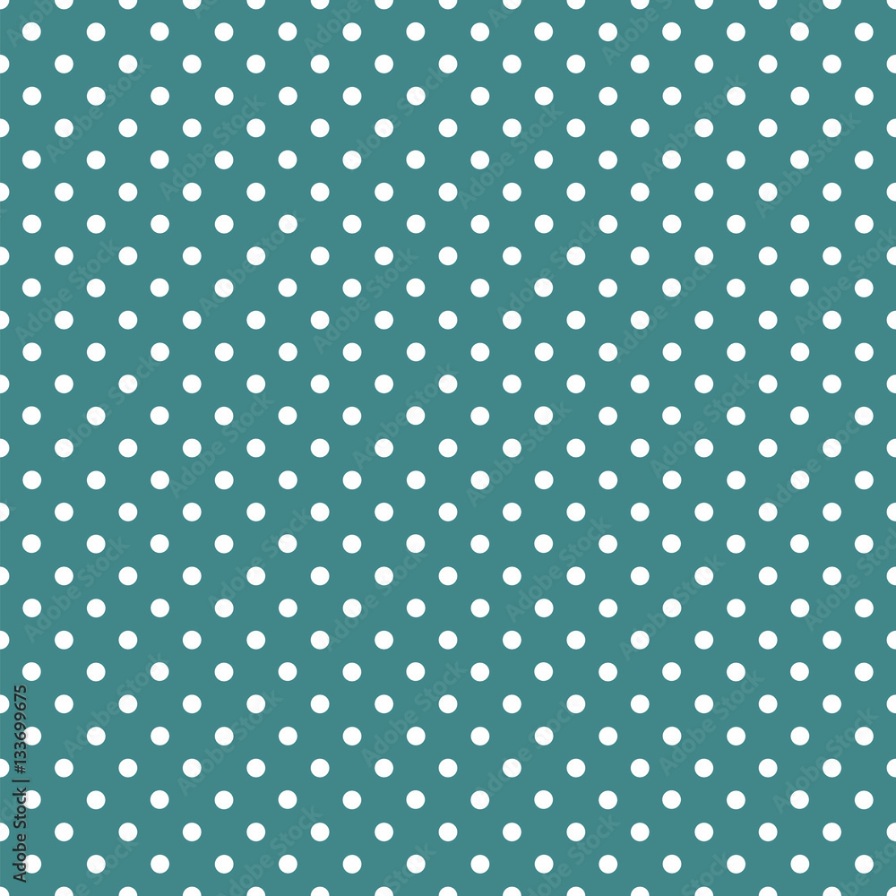 Teal Color #Seamless vector polka dot pattern Stock Vector | Adobe Stock