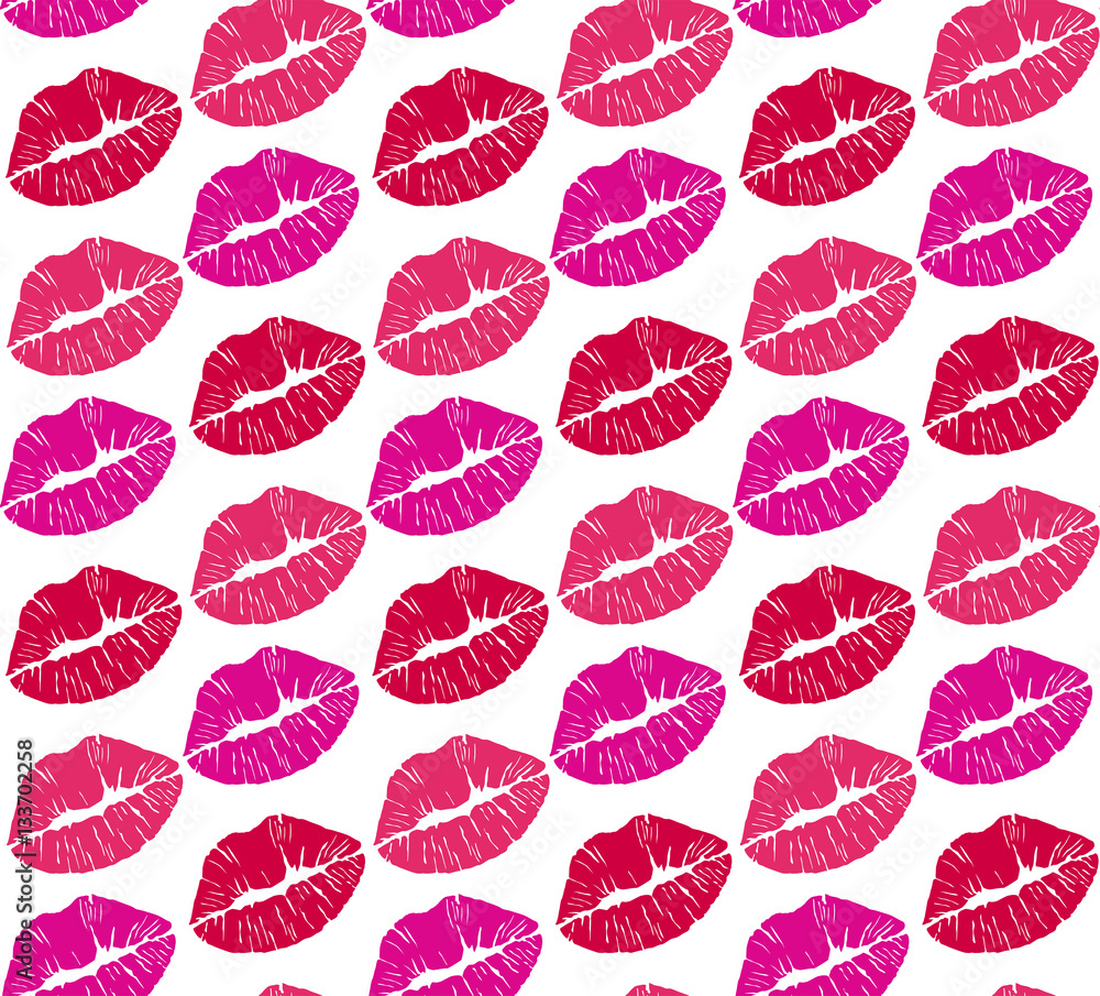 Seamless lipstick print pattern. Makeup wallpaper background. Seamless ...