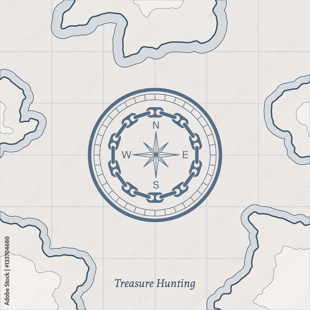 Vector Treasure Map Background Stock Vector | Adobe Stock