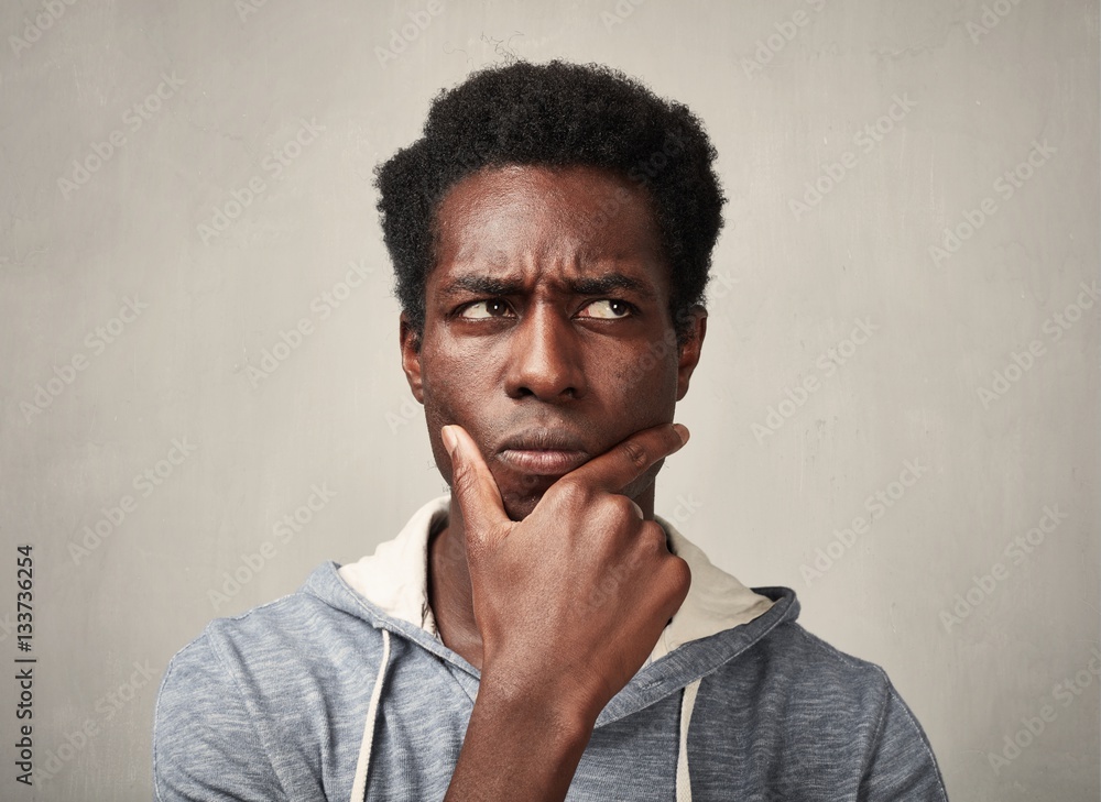 Thinking man face Stock-Foto | Adobe Stock