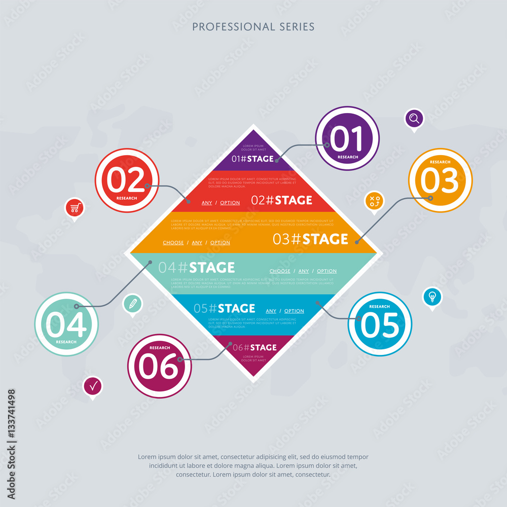 Vetor de Business infographics concept vector illustration. Data ...