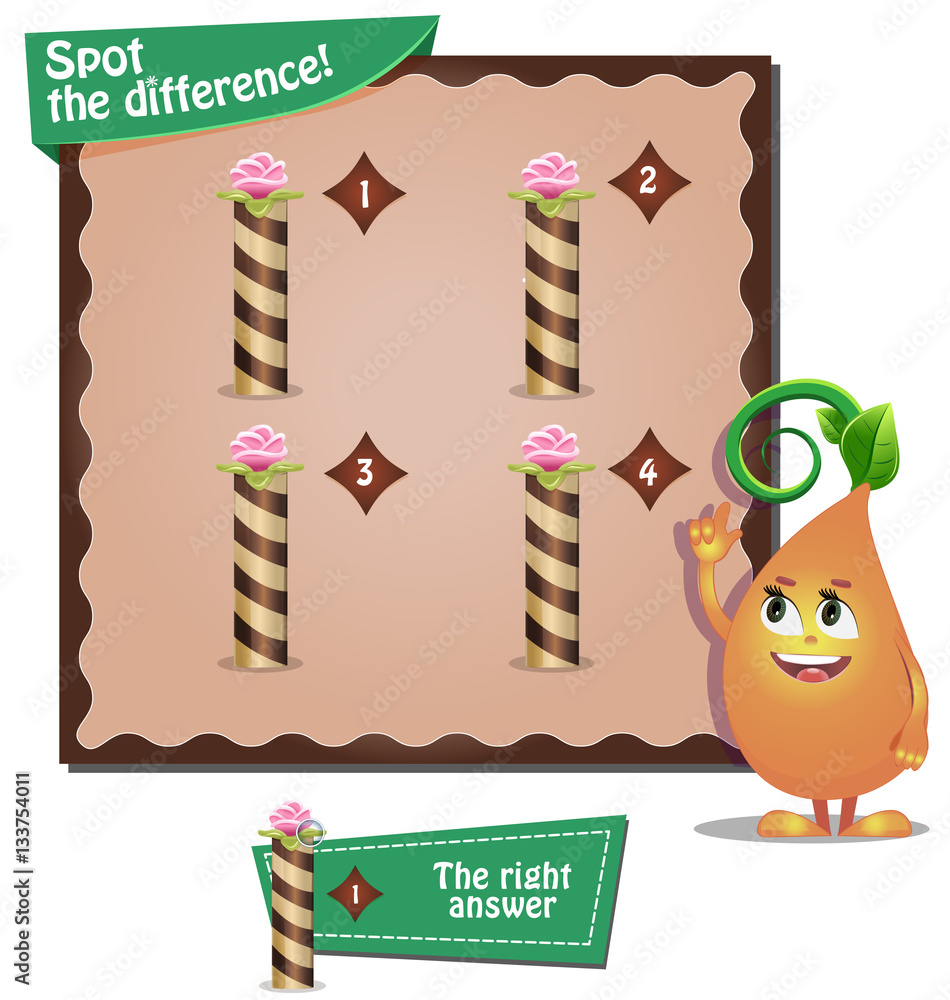 Spot the difference letters i Stock Vector | Adobe Stock