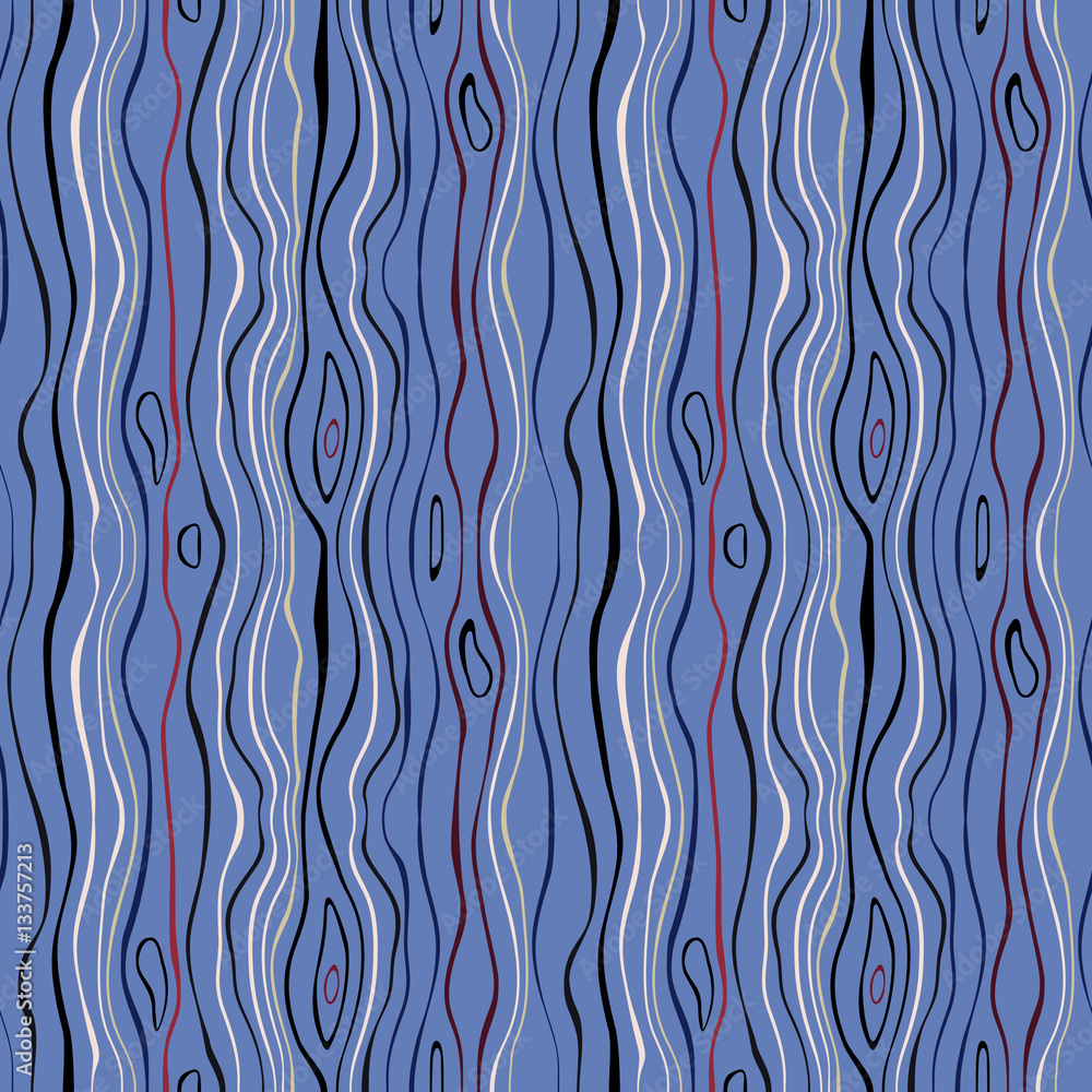 Seamless striped pattern. Vertical narrow wavy lines. Snowy rain, night ...