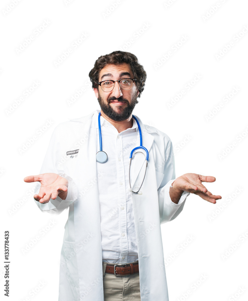 young funny man confused. doctor concept Stock Photo | Adobe Stock
