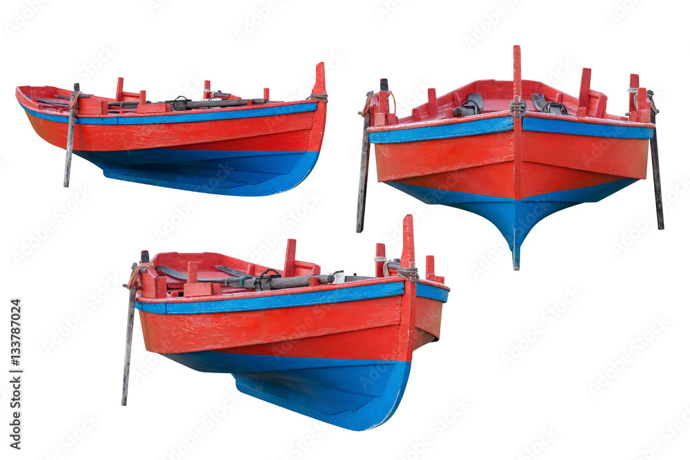 red boat isolated on white background Stock Photo | Adobe Stock