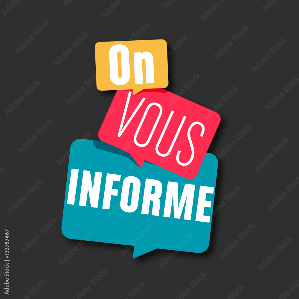 on vous informe Stock-Vektorgrafik | Adobe Stock