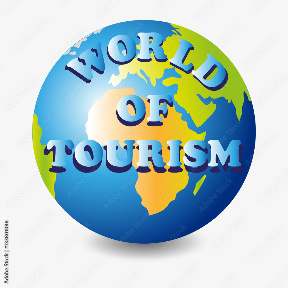 World of tourism. Planet.Vector image. Option logo, logo, icons ...
