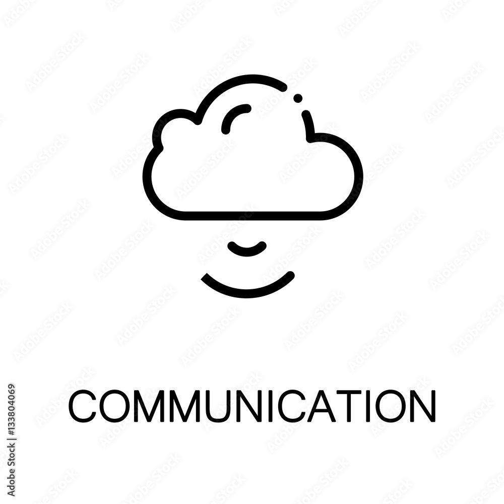 Communication flat icon Stock Vector | Adobe Stock