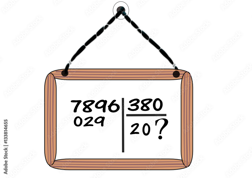 Vecteur Stock ardoise de division,opération de mathématiques sur fond ...