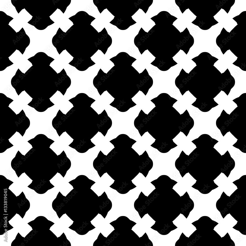 Vettoriale Stock Vector seamless pattern. Simple black & white ...