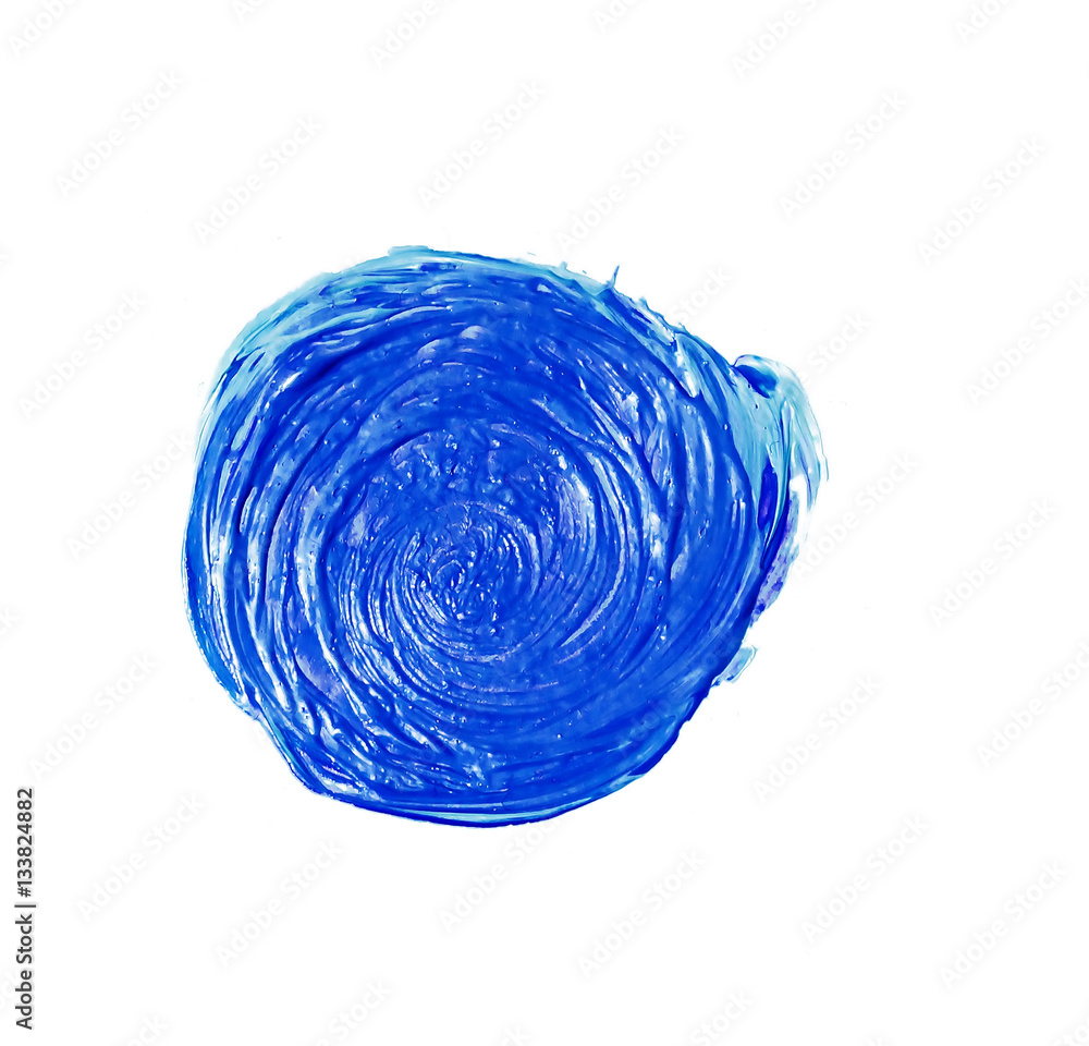 Blue paint circle Stock Illustration | Adobe Stock