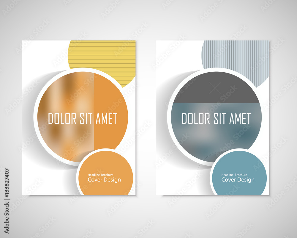 Abstract minimal geometric round circle shapes design background for ...