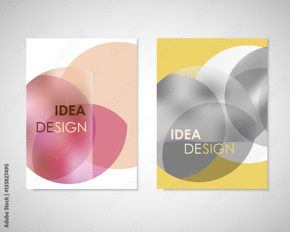 Abstract minimal geometric round circle shapes design background for ...