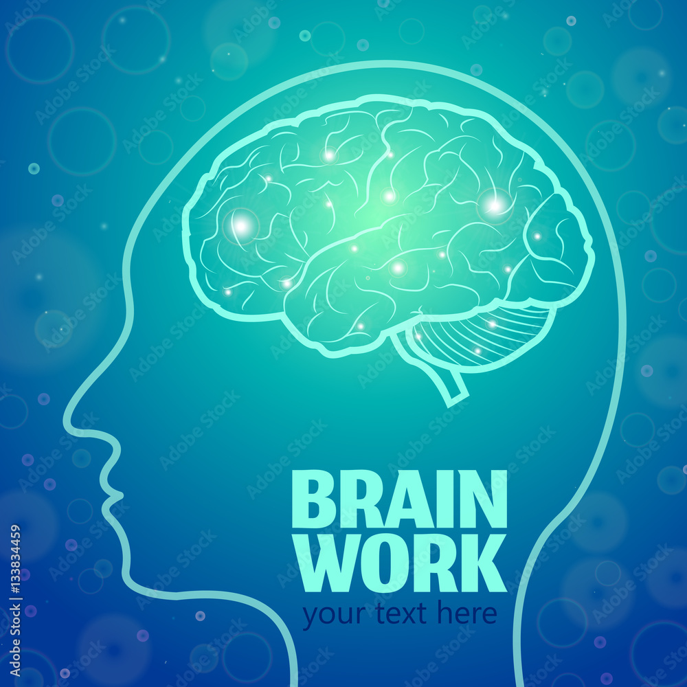 Human Brain Logo,Neurology Anatomical Conception.Cerebrum and ...