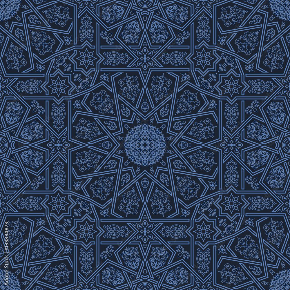 Seamless islamic Moroccan pattern. Arabic geometric ornament Stock ...