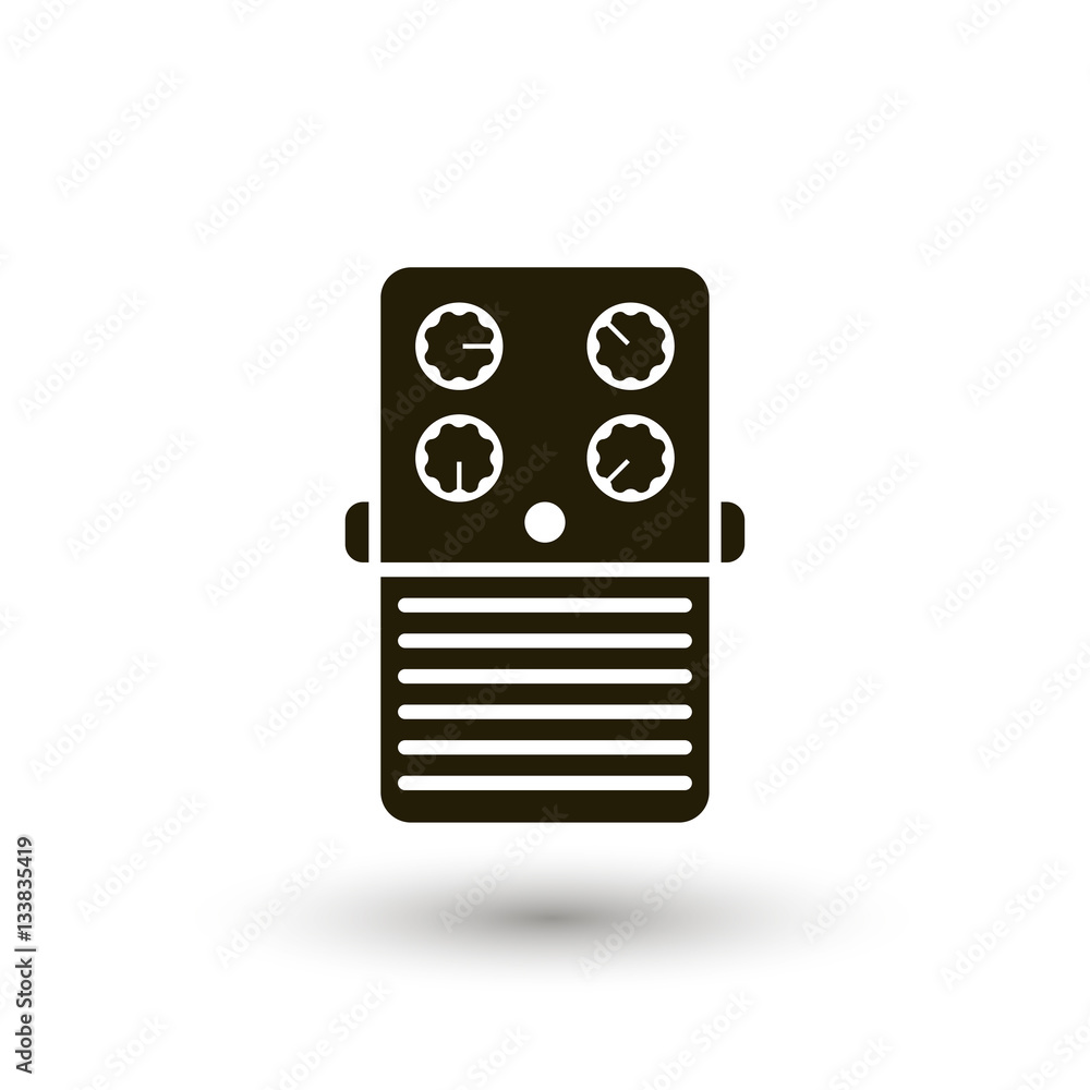 guitar pedal vector icon Stock Vector | Adobe Stock