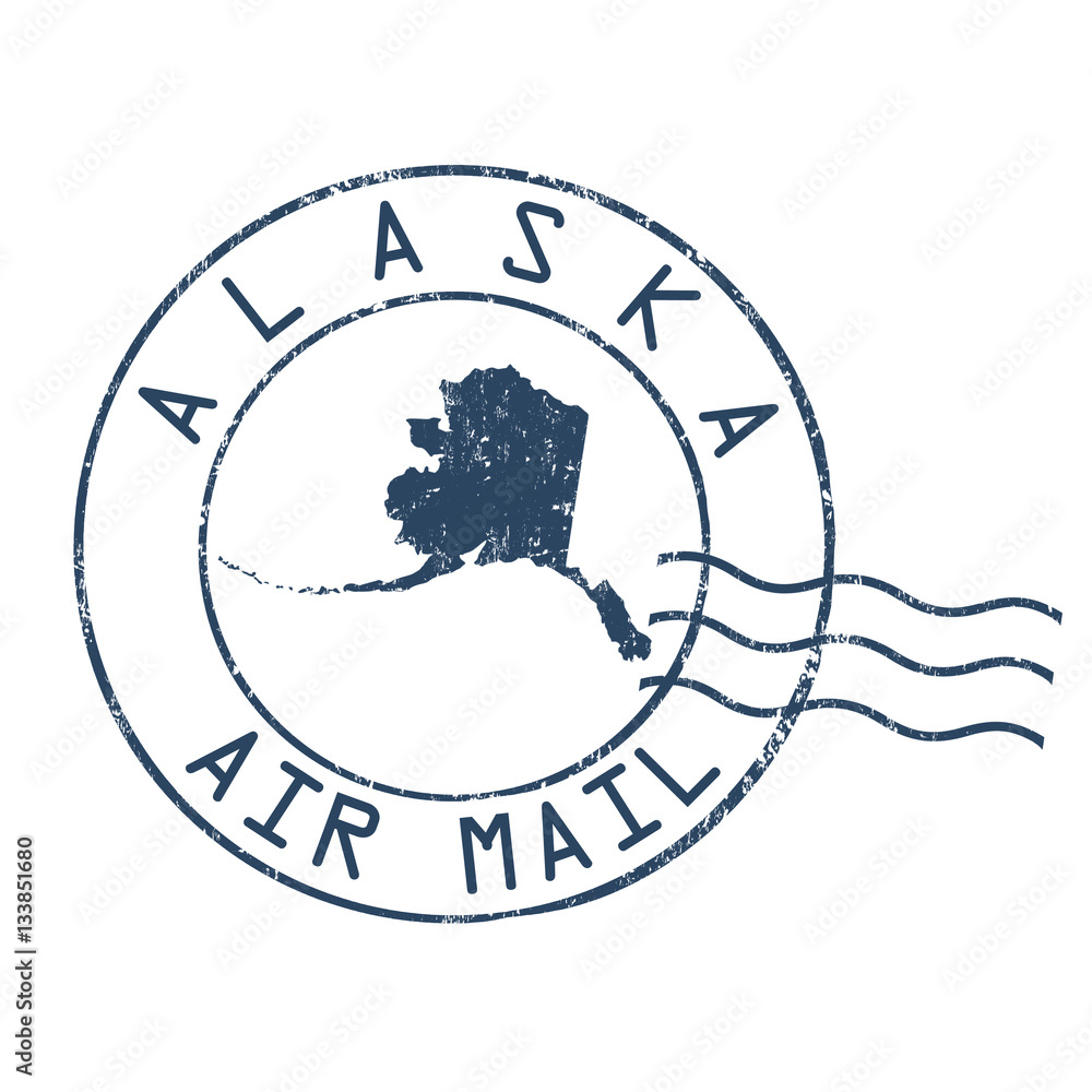 Alaska post office sign or stamp Stock Vector | Adobe Stock