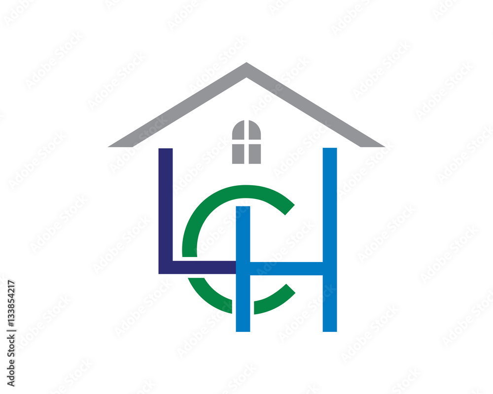 LCH Letter House Logo Stock Vector | Adobe Stock