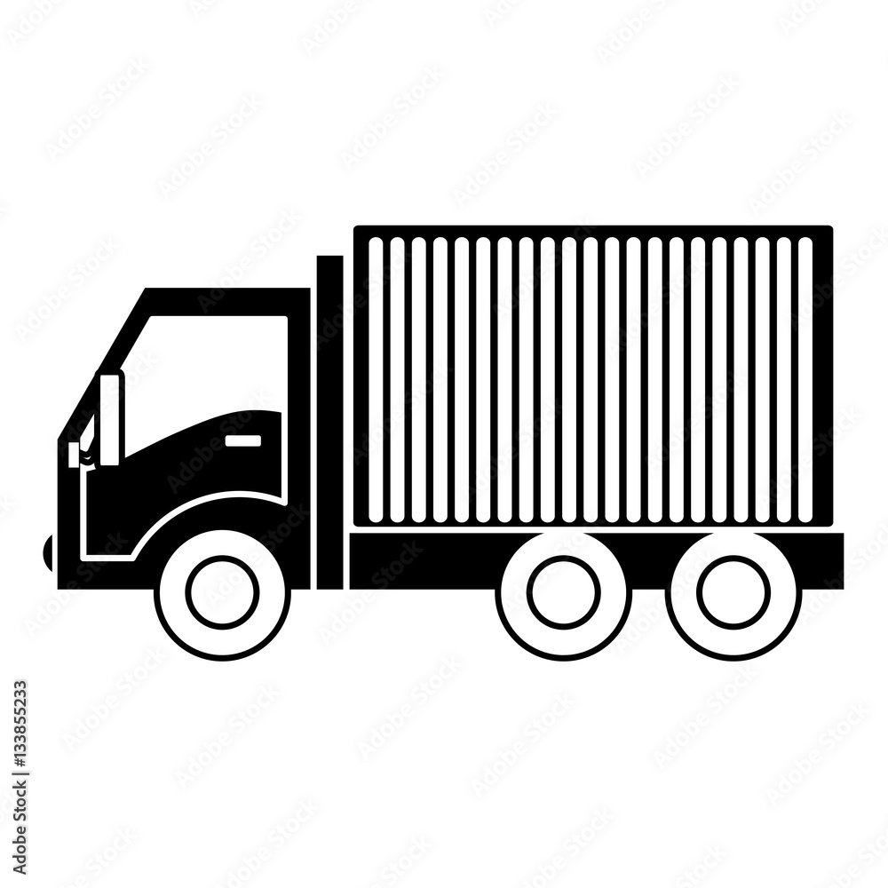 cargo truck icon over white background. vector illustration Stock ...