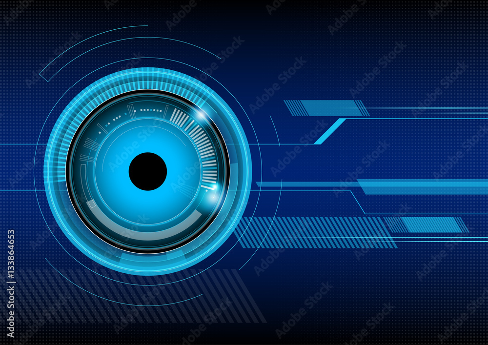 vector eye technology, background design concept Stock Vector | Adobe Stock