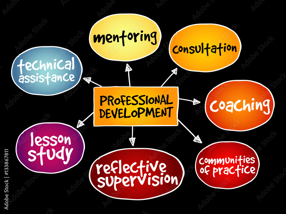 Professional development mind map business concept Stock-Vektorgrafik ...
