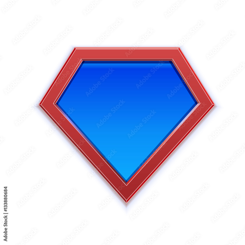 superhero logo or icon template for web design or print in vector ...