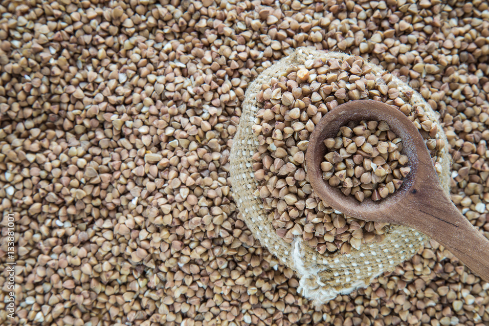 Buckwheat background. Healthy eating and lifestyle. Stock Photo | Adobe ...